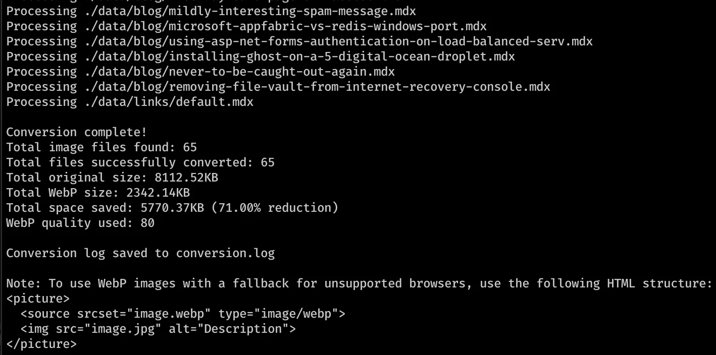 Developing a WebP Converter Script for Next.js | ichi.co.uk